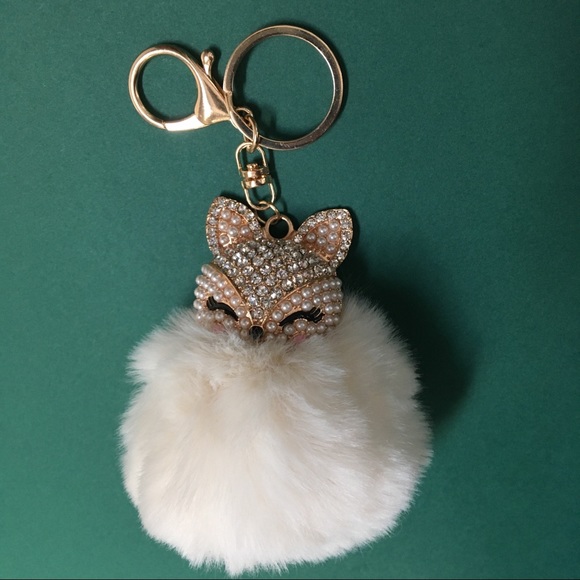 Accessories | New Adorable Snow White Fox Fur Bagkeychain | Poshmark